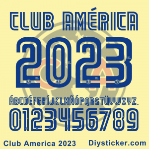 Club America 2023 Font - Iron-On Sticker