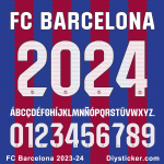 FC Barcelona 2023-2024 Font Vector - Font Download