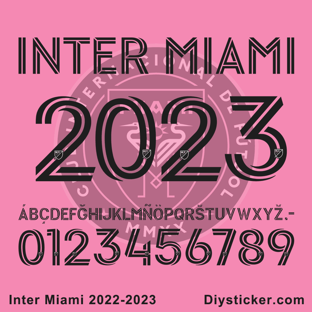 Inter Miami 2023 2024 Font Iron On Sticker Inter Miami 2023 2024 Font Iron On Sticker
