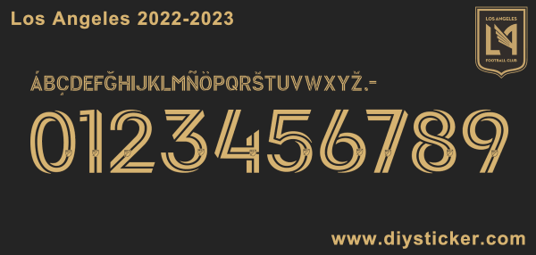 Los Angeles 2022-2023 Font & Vector - Download