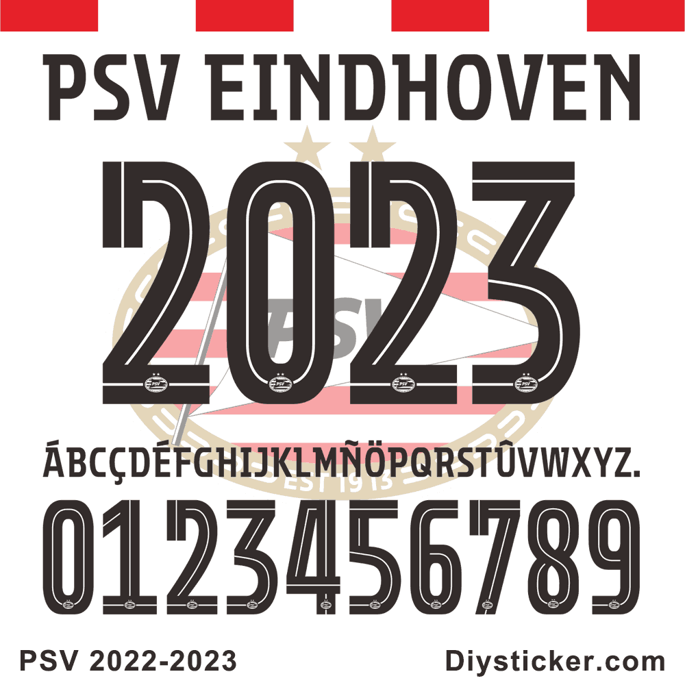 PSV 2023 Font - Iron-On Sticker