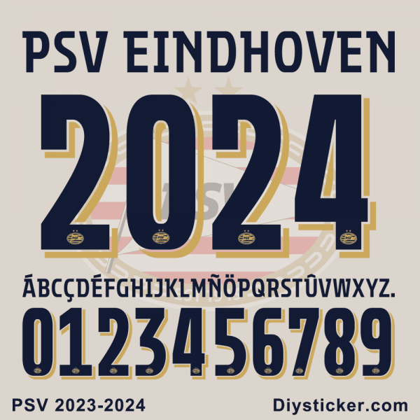 PSV 2023-2024 Font - Iron-On Sticker