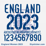 England Women 2023 Font Vector - Football Font Download