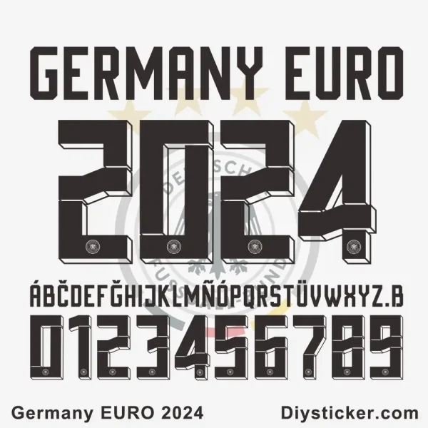 Germany EURO 2024 Font Download Iron On Sticker Germany EURO 2024 Font Download Iron On Sticker