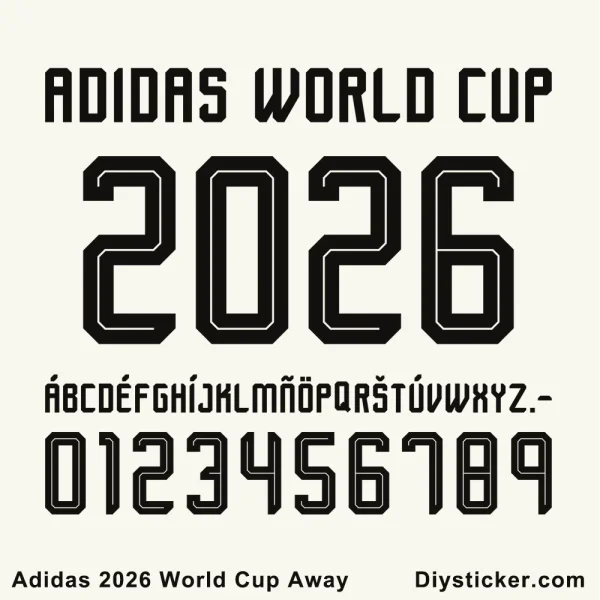 Adidas 2026 World Cup Away Font Download | TTF, OTF, Vector Files
