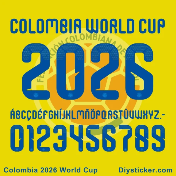Colombia 2026 World Cup Font – TTF, OTF, AI, CDR, PDF Vector Files