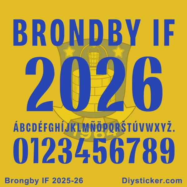 Brøndby IF 2025-2026 Font Downloads - TTF, OTF, Vector Files
