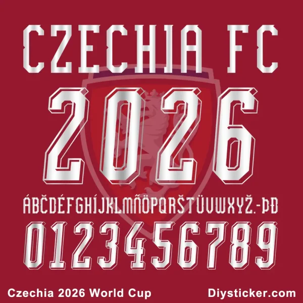 Czechia 2026 World Cup Font - TTF, OTF, PDF Vector Files