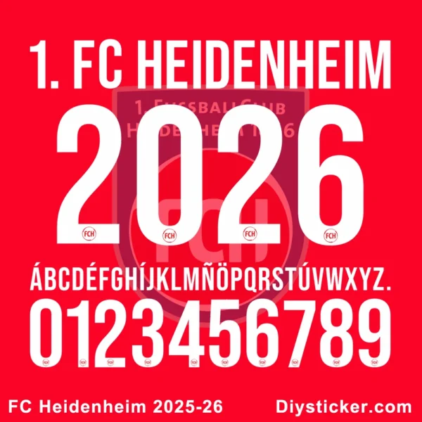 FC Heidenheim 2025-2026 Font Download – TTF, OTF, AI, CDR, PDF