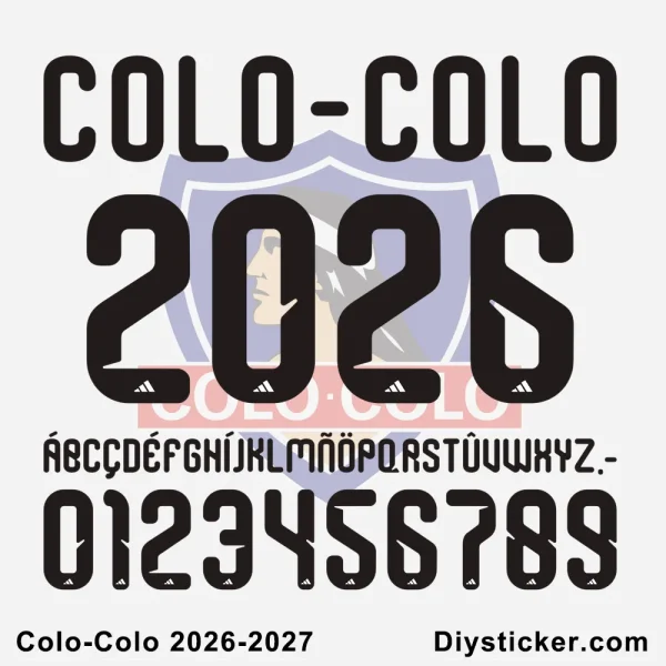 Colo-Colo 2026-27 Font - TTF, OTF, AI, CDR, PDF Files Download