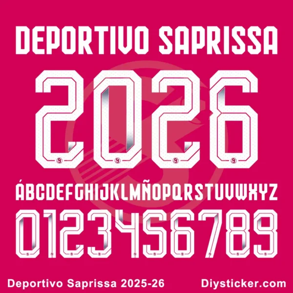 Deportivo Saprissa 2025-26 Font Download – TTF, OTF, PDF Vector Files