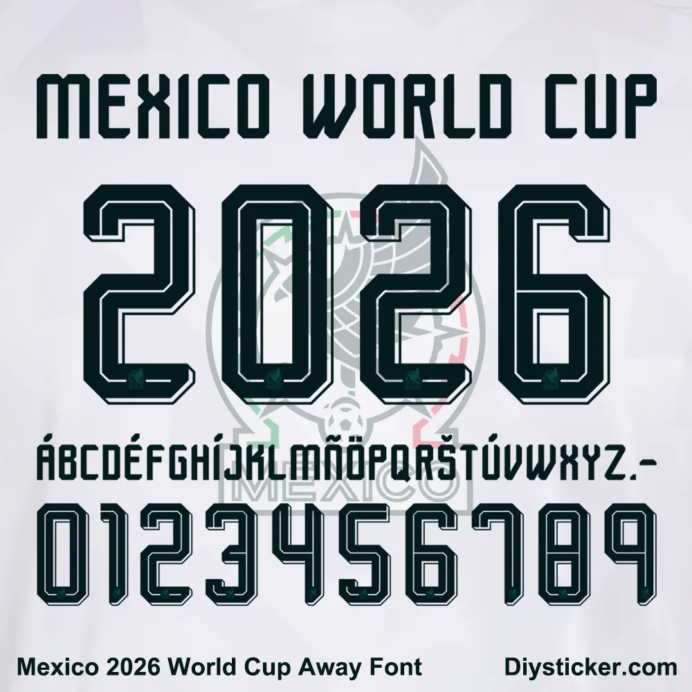 Mexico 2026 World Cup Away Font | TTF OTF AI CDR PDF