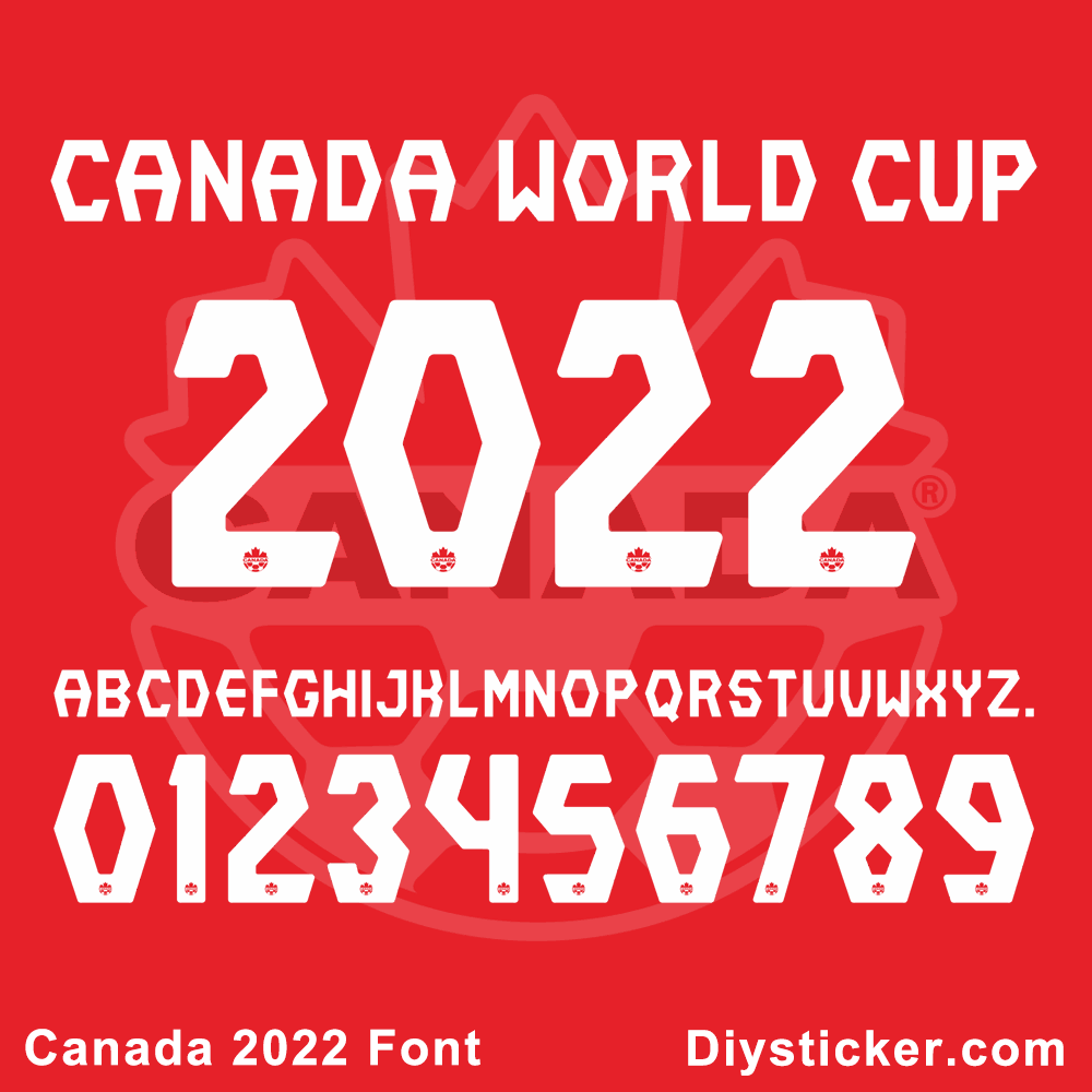 Canada 2022 World Cup Font Vector - Canada 2022 Font Download